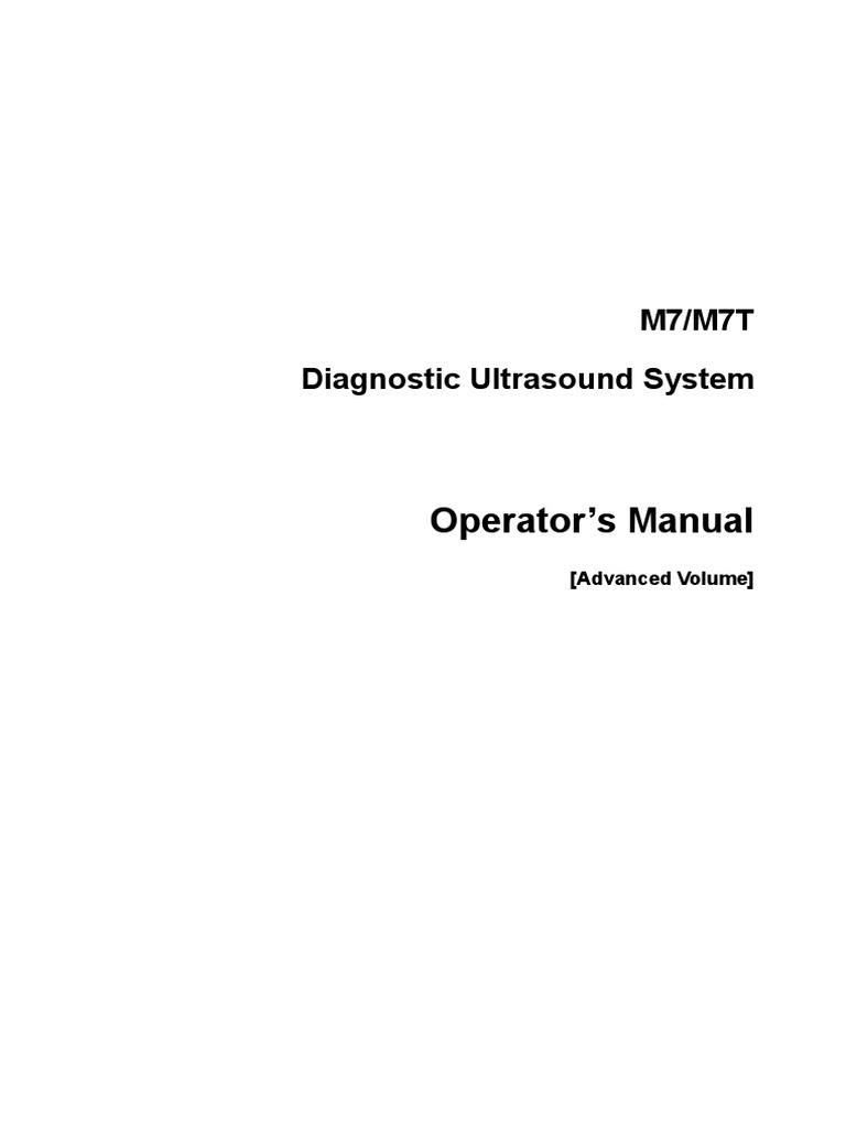 M7 Operator Manual Advanced V4.0 | PDF | Menu (Computing) | Standard ...