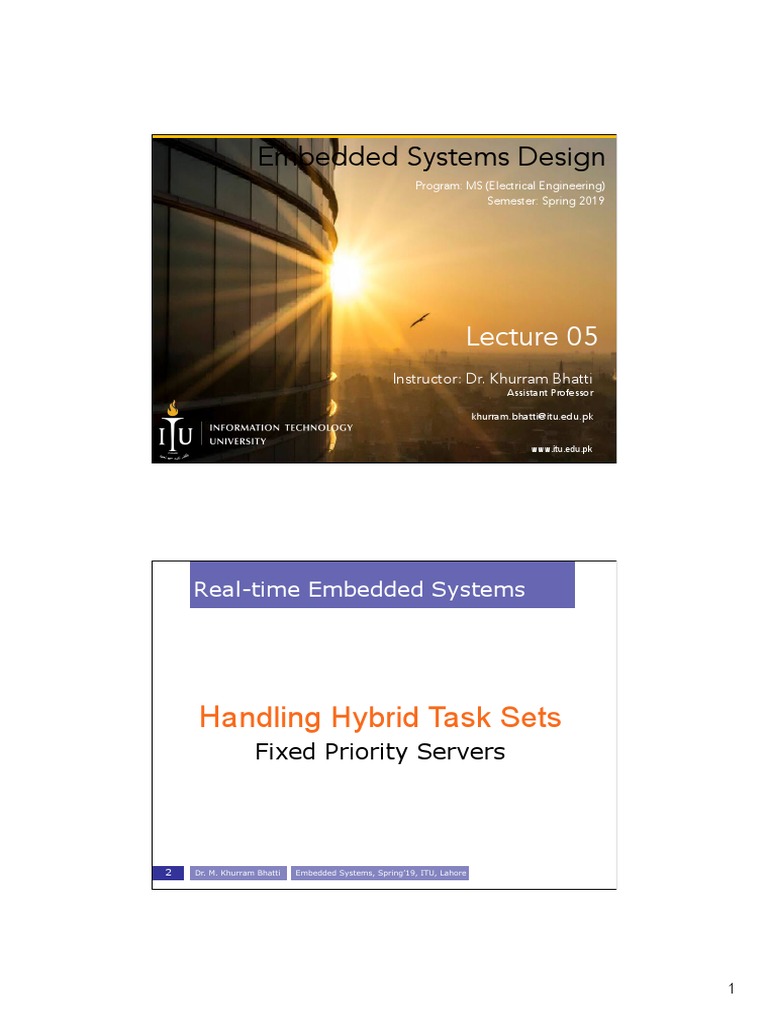 Embedded Systems Design: Andling Hybrid Task Sets | PDF | Real Time Computing | Scheduling ...
