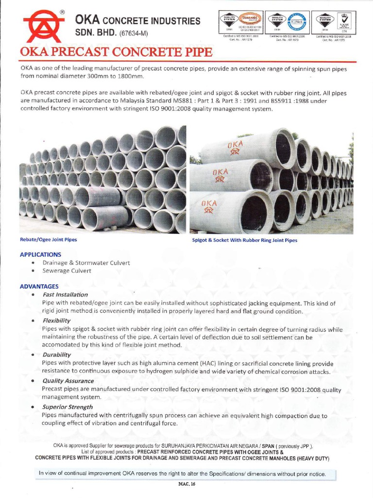 Concrete Pipe | PDF | Pipe (Fluid Conveyance) | Concrete