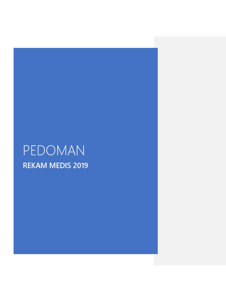 Pedoman Rekam Medis | PDF | Page Layout | Media Technology