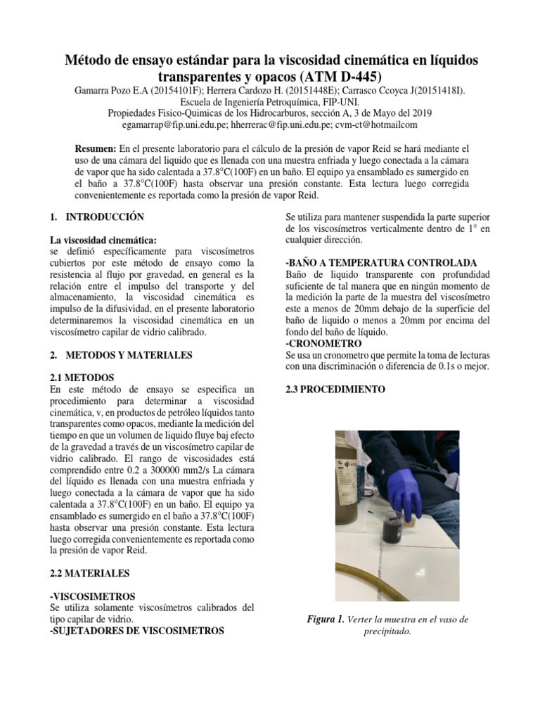 Astm D 445 | PDF | Líquidos | Lentes