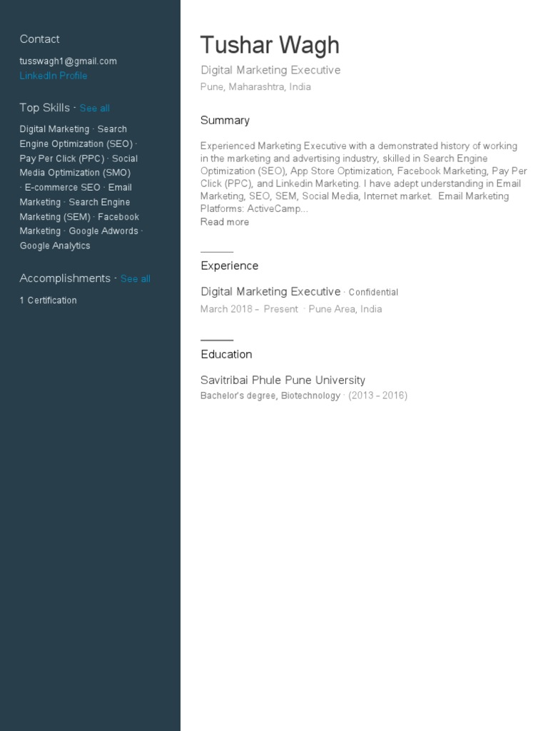LinkedIn Generated Resume | PDF | Career & Growth