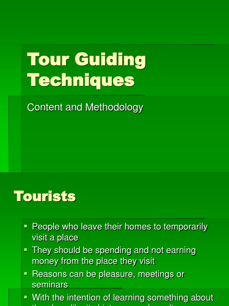Tour Guiding Techniques | PDF | Tourism | Communication