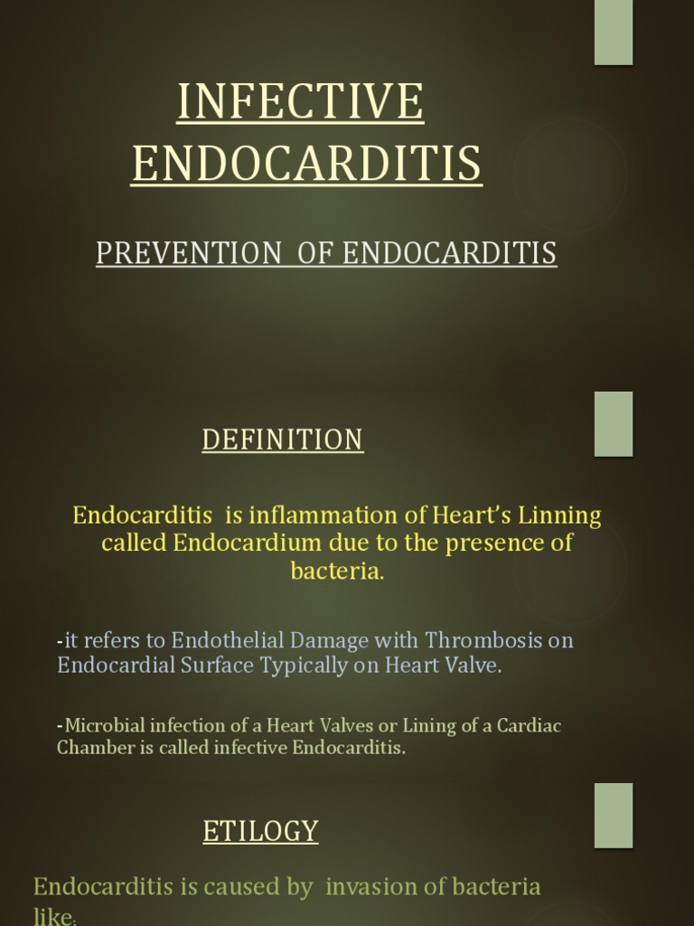 Preventing Infective Endocarditis | PDF | Heart | Cardiovascular System