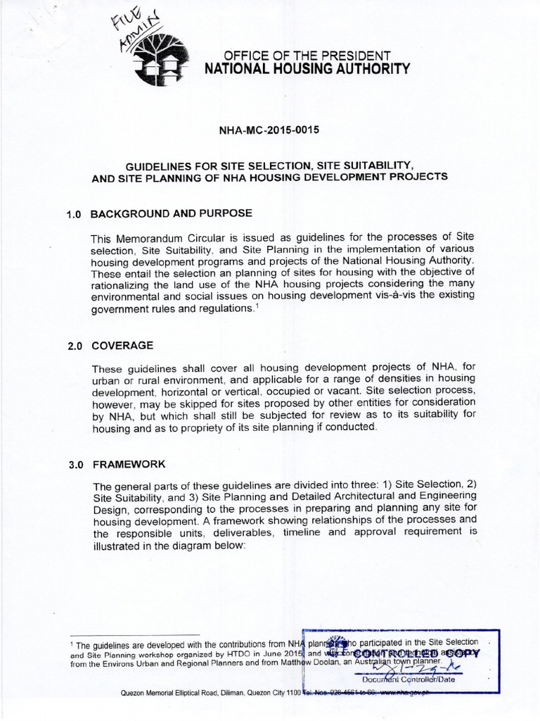 Guidelines For Site Selection Site Suitabability Site Planning PDF | PDF