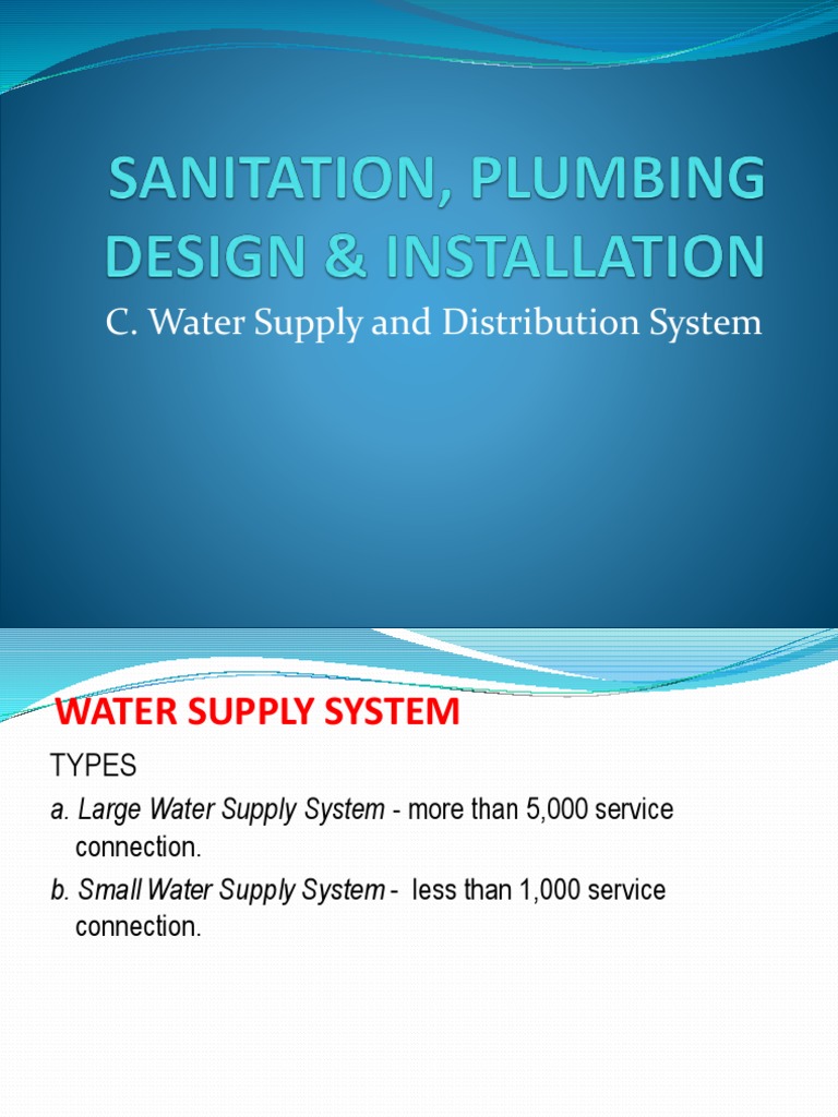 C2. Water Supply | PDF | Water Purification | Drinking Water