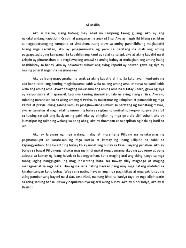 Ako Si Basilio | PDF