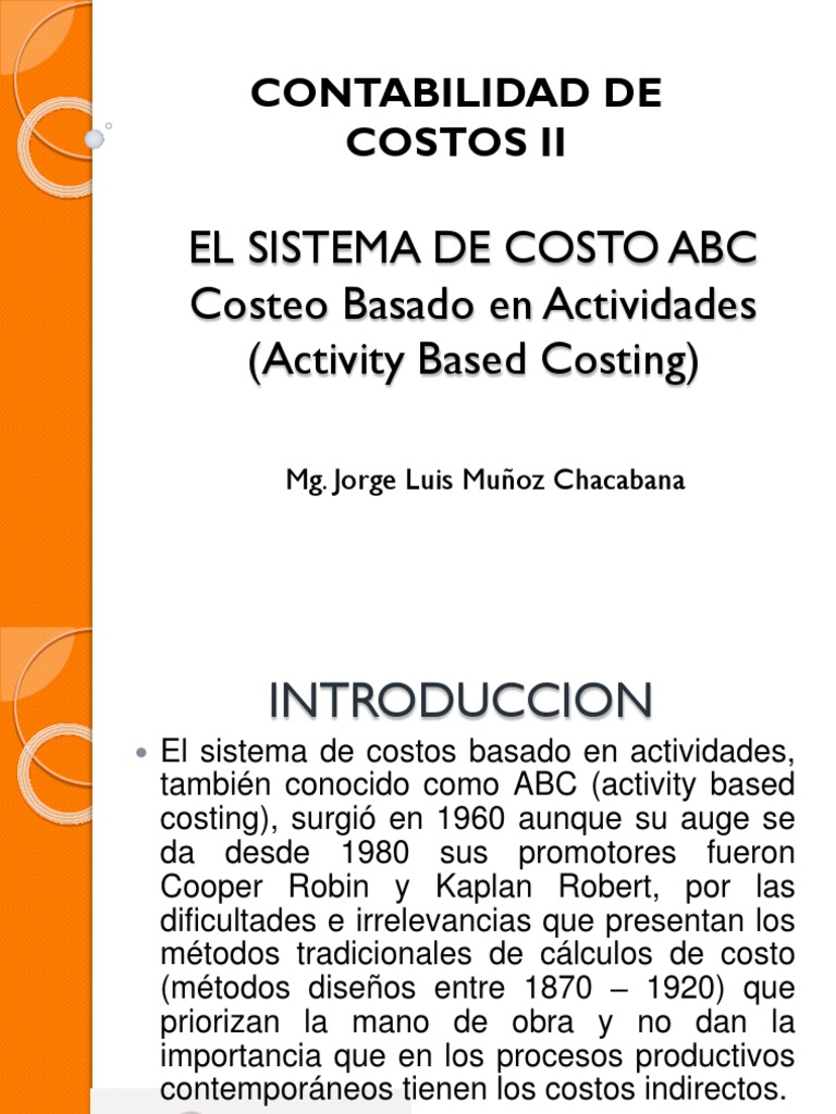 Costos ABC | PDF | Costo | Bienes