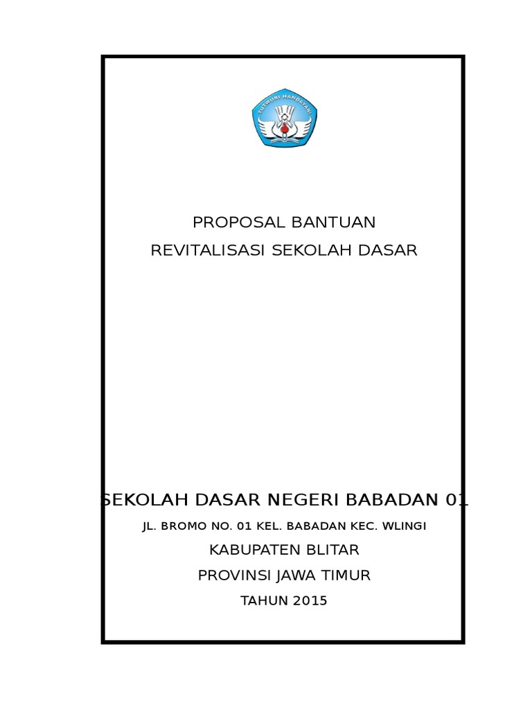 Proposal Bantuan Revitalisasi SD | PDF