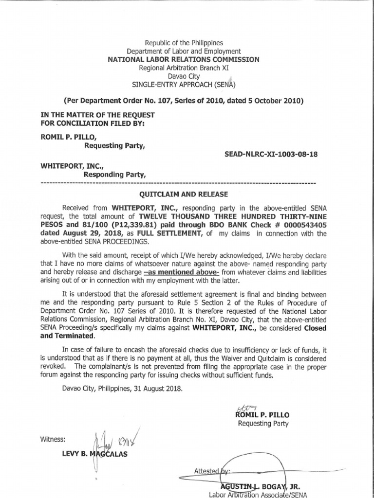 Quit Claim Sample | PDF