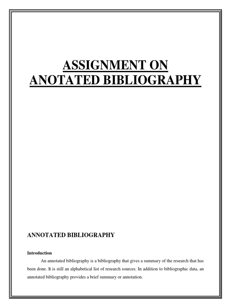Annotated Bibliography | PDF | Bibliography | Public Health