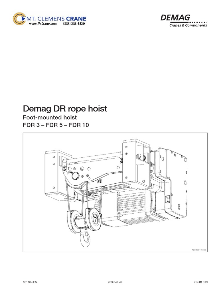 FDR3-10 Pro Tech Data | PDF | Crane (Machine) | Switch