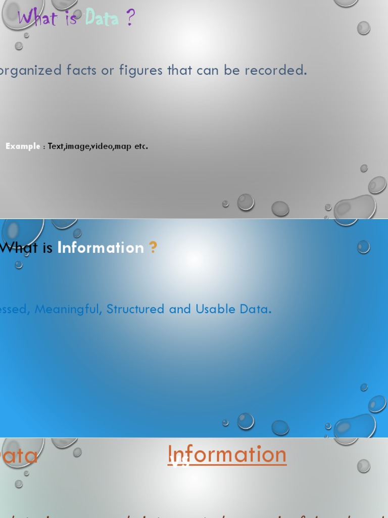 Data Vs Information | PDF