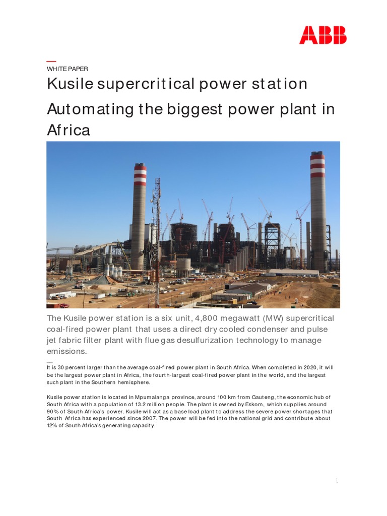 Kusile Supercritical Power Station: Automating The Biggest Power Plant ...
