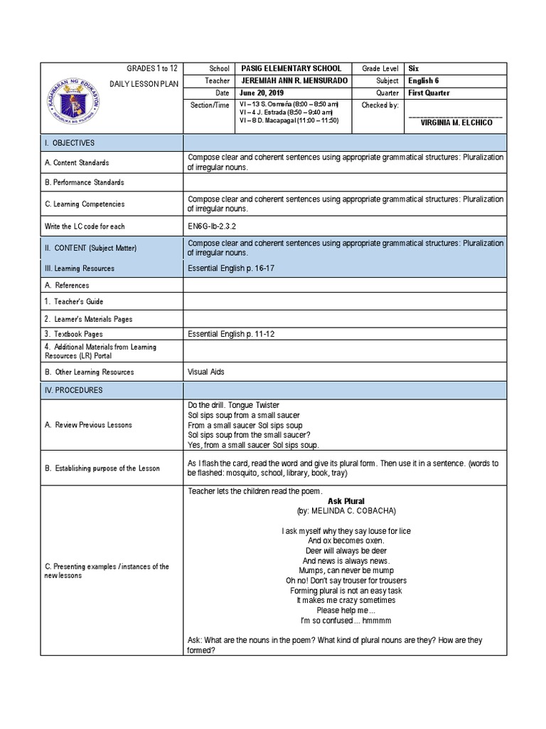 Pluralizing Irregular Nouns: A Lesson in Forming Plurals of Nouns with ...