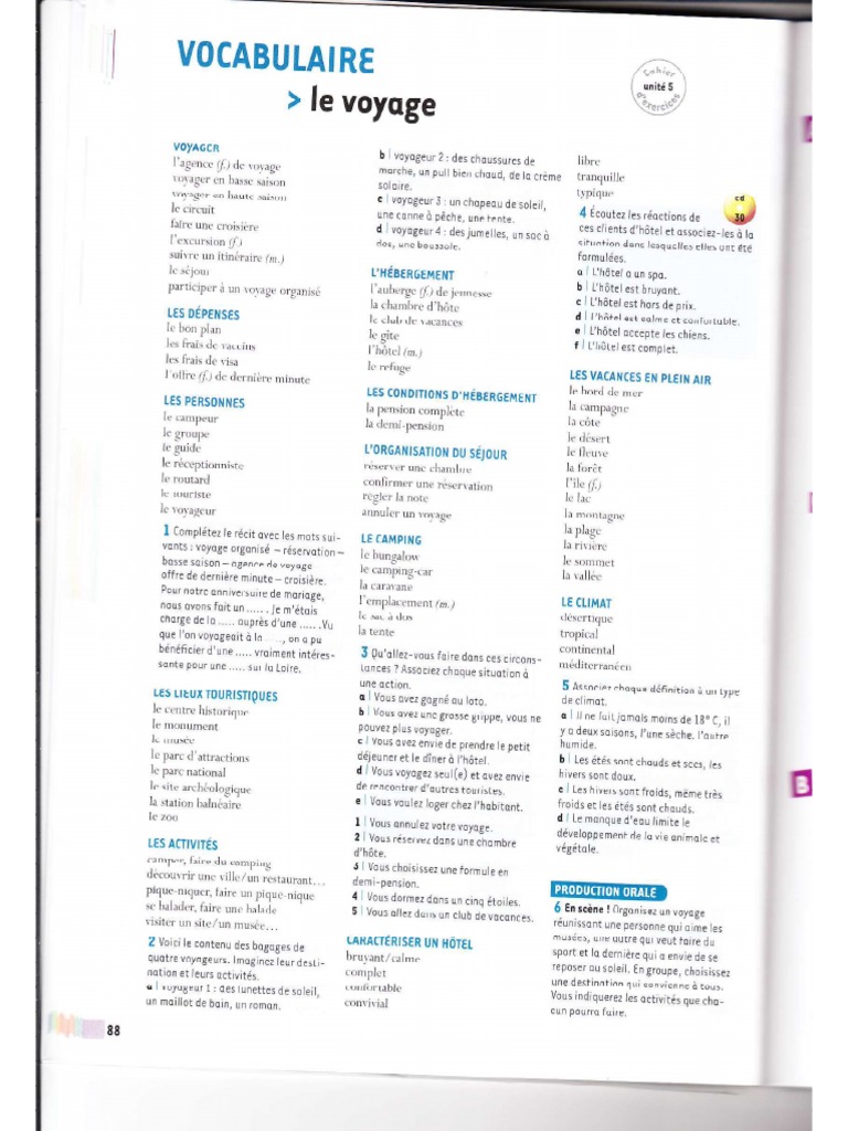 Voyage - Lexique | PDF