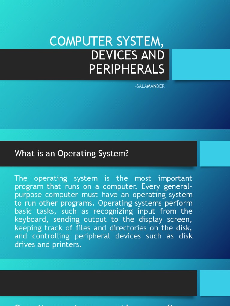 Computer System, Devices and Peripherals | Download Free PDF | Random ...