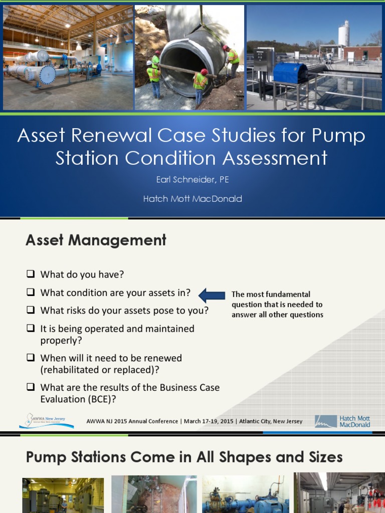 Asset Renewal Case Studies For Pump Station Condition Assessment ...