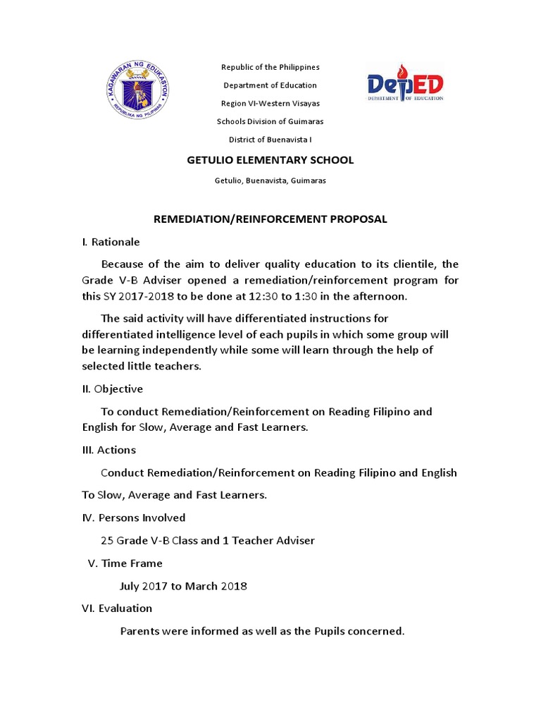 Remediation Proposal | PDF