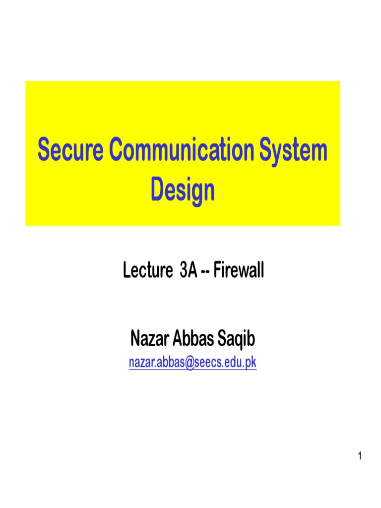 Firewall | PDF | Firewall (Computing) | Internet Protocol Suite
