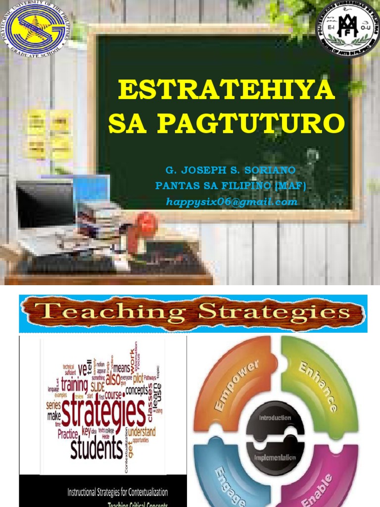 Estratehiya Sa Pagtuturo NG Filipino | PDF | Goal | Teaching