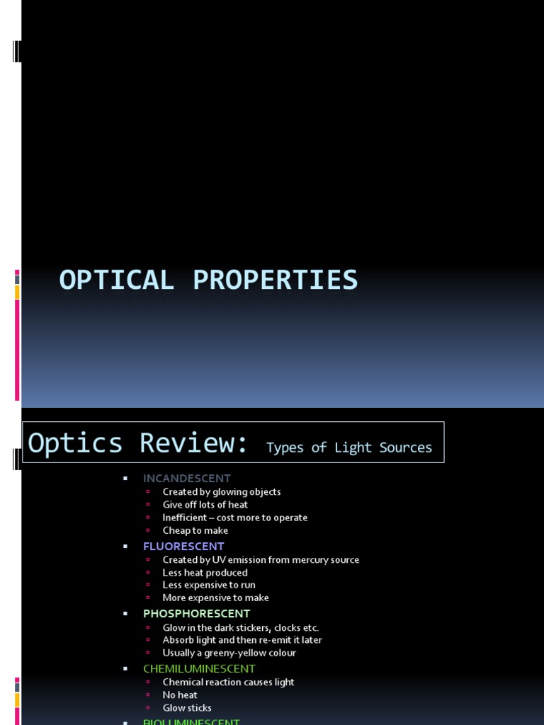 Optics Review | PDF | Lens (Optics) | Eye