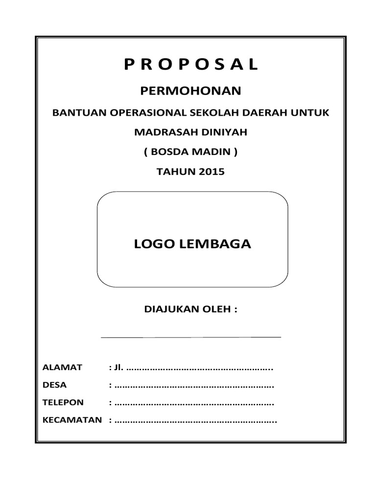 Contoh Proposal Bosda 2016 | PDF
