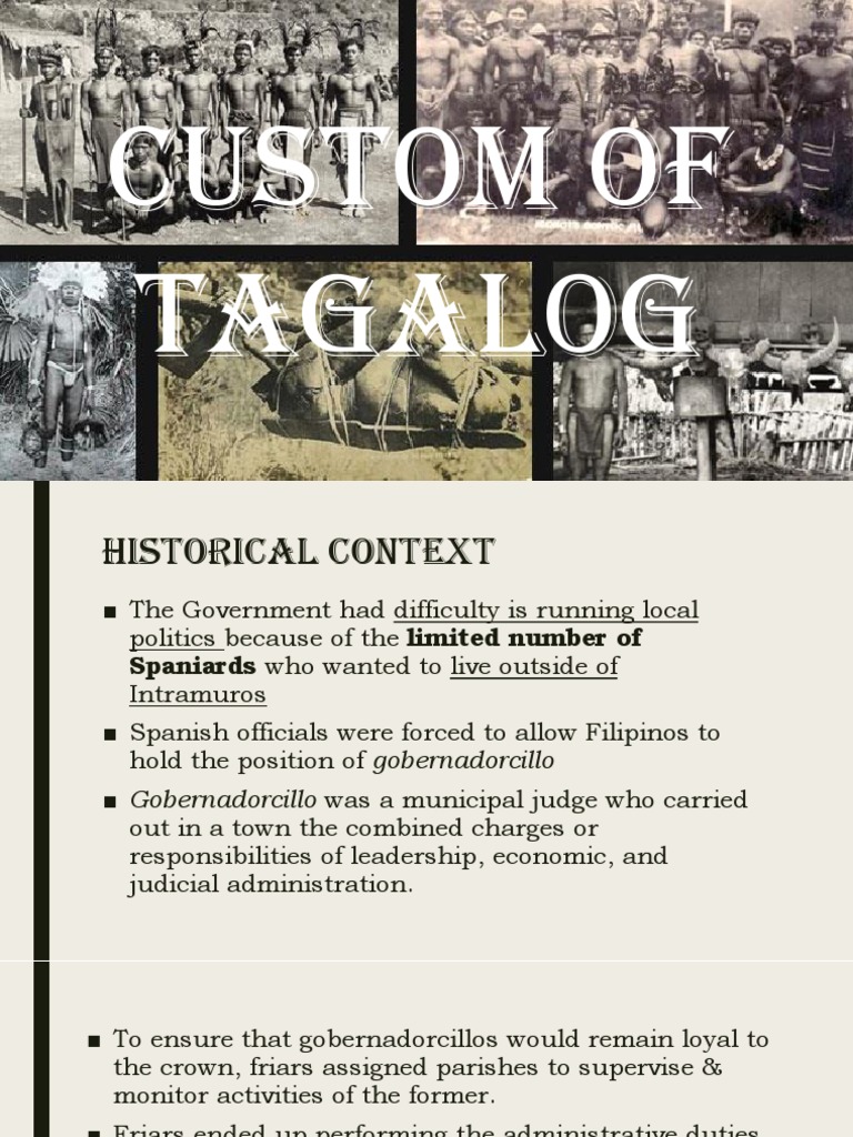Customs of The Tagalogs | PDF