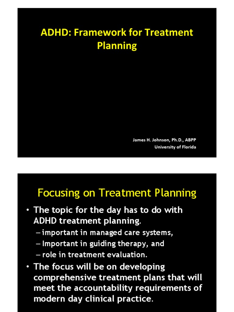 ADHD Framework For Treatment Planning | PDF | Impulsivity | Attention ...
