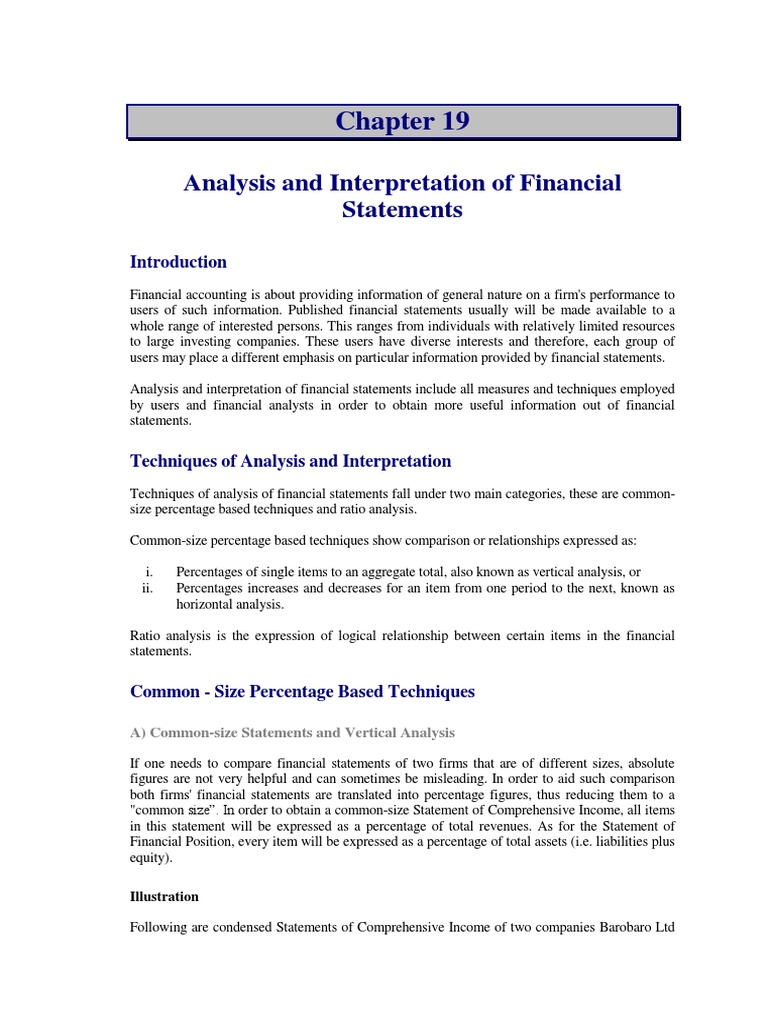 Analysis and Interpretation of Financial Statement PDF | PDF | Dividend ...