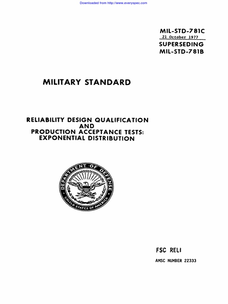 Mil STD 781C PDF | Download Free PDF | Reliability Engineering ...