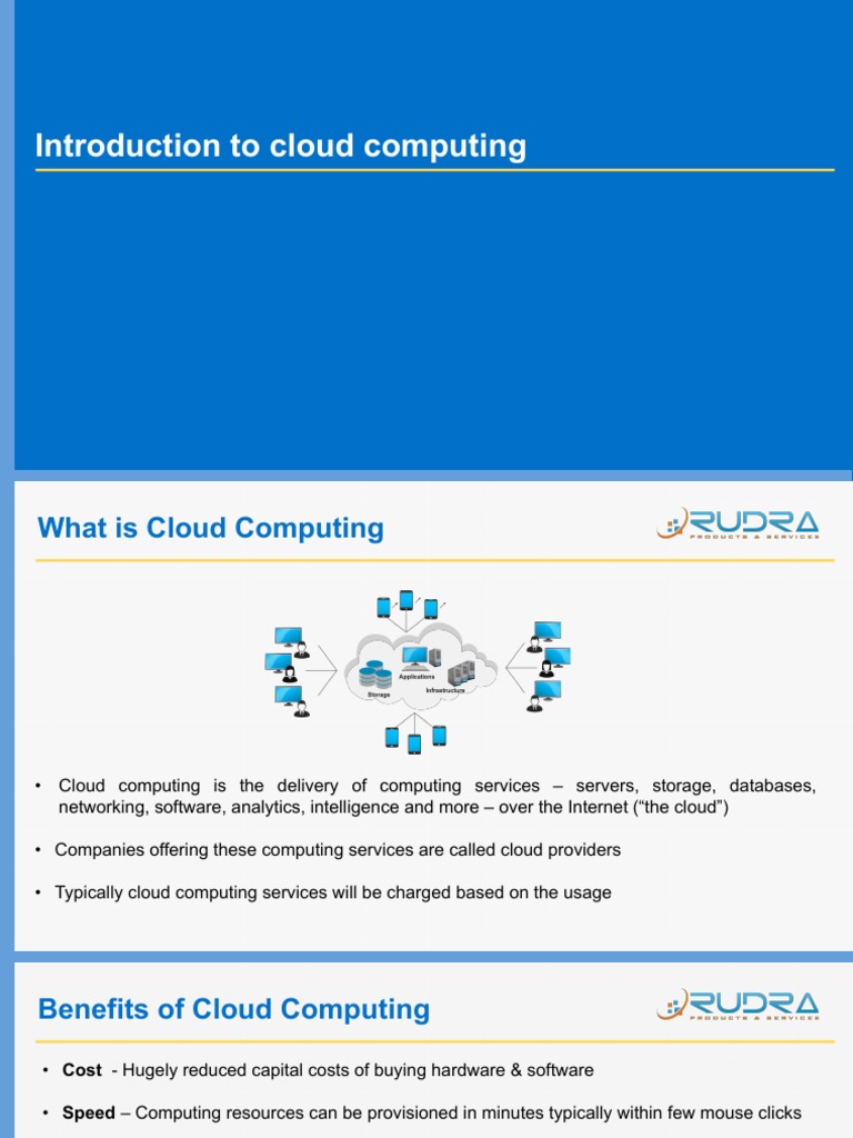 Introduction To Cloud Computing | PDF | Software As A Service | Cloud ...