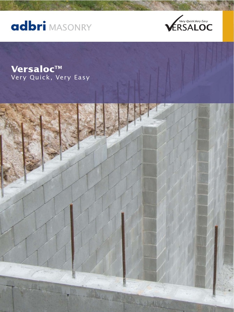 27 Adbri Masonry Versaloc Technical | PDF | Drainage | Masonry