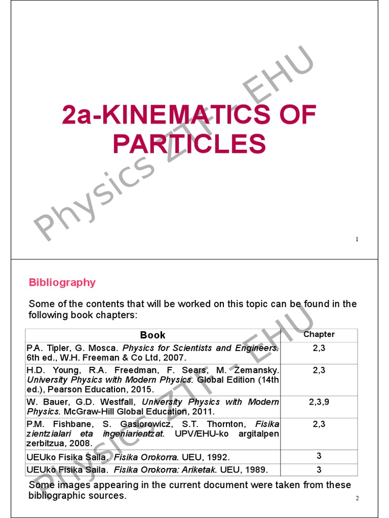 02 Particle Kinematics x2 | PDF | Acceleration | Velocity