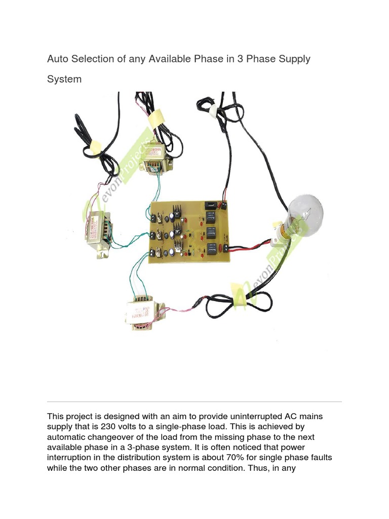Automatic Phase Selector for 3-Phase Systems | PDF | Science ...