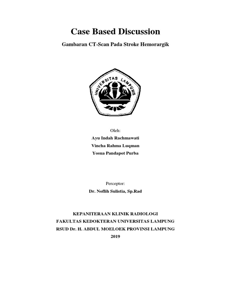 CBD CT Scan Buk Pamah | PDF