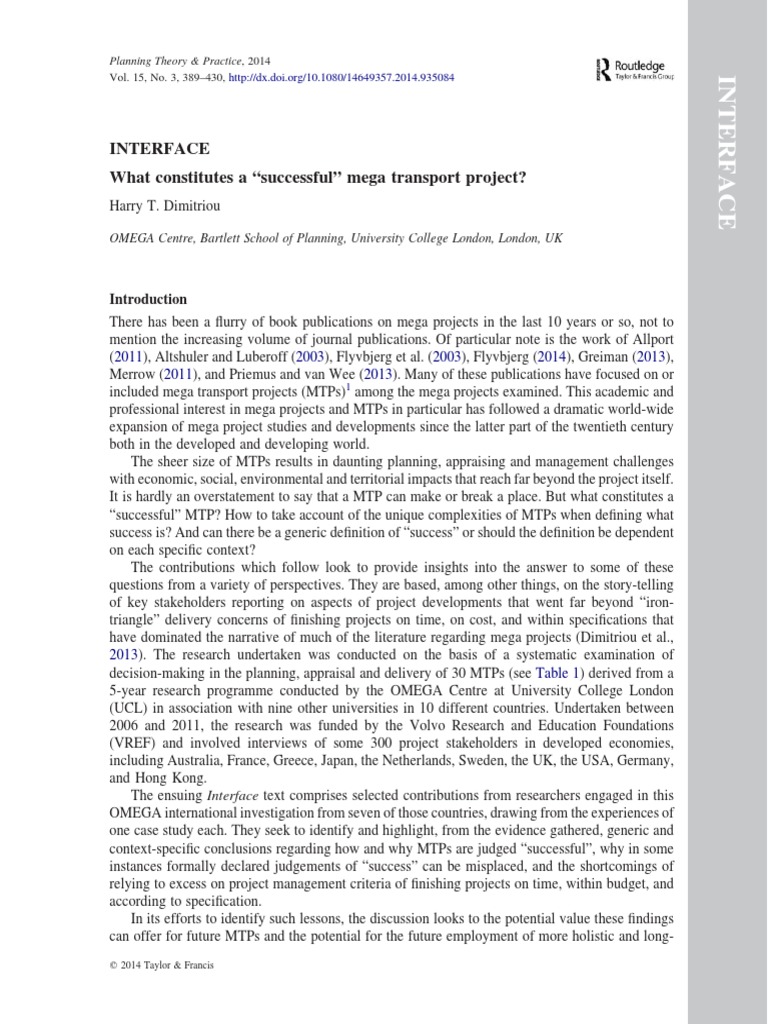 What Constitutes A Successful Mega Transportation Project | PDF ...