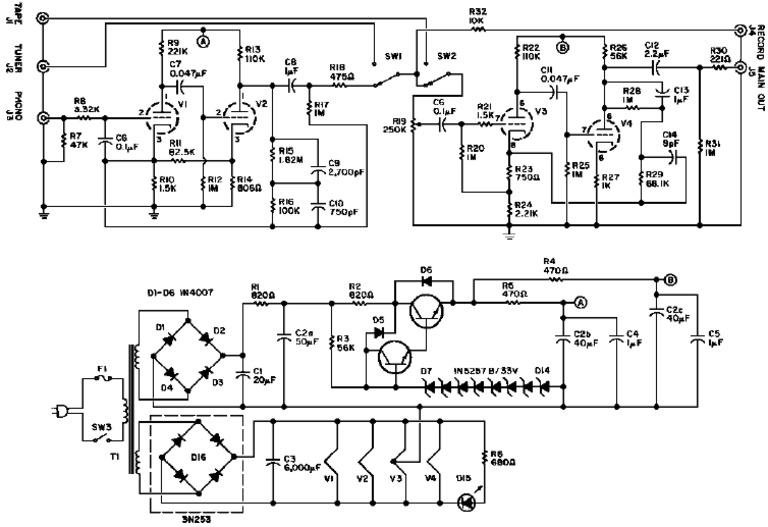 Conrad Johnson Pv2 Pre Amplifier Schematic | PDF