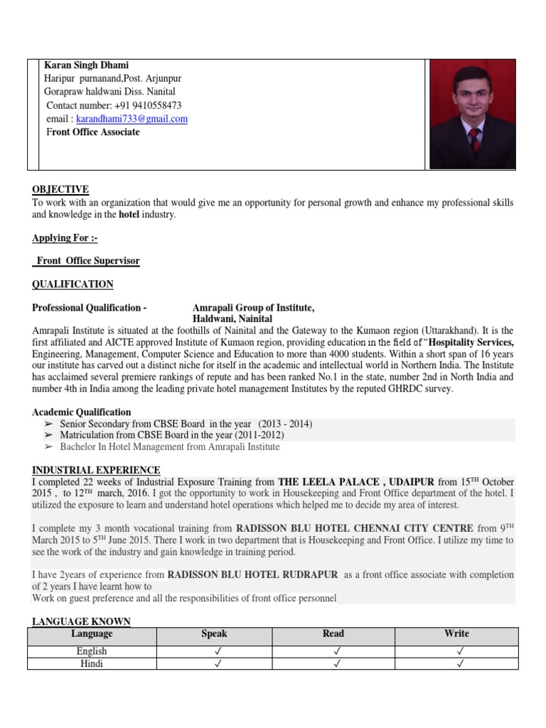 Karan Dhami Update Resume | Download Free PDF | Learning | Behavior Modification