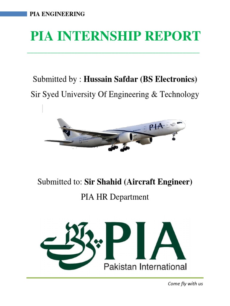 Pia Internship Report | Download Free PDF | Airlines | Aviation