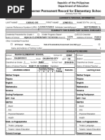 School Form 10 SF10 Learner's Permanent Academic Record For Elementary ...