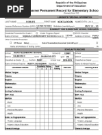 School Form 10 SF10 Learner's Permanent Academic Record For Elementary ...