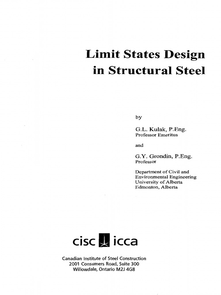 Limit States Design in Structural Steel 8th Ed PDF | PDF