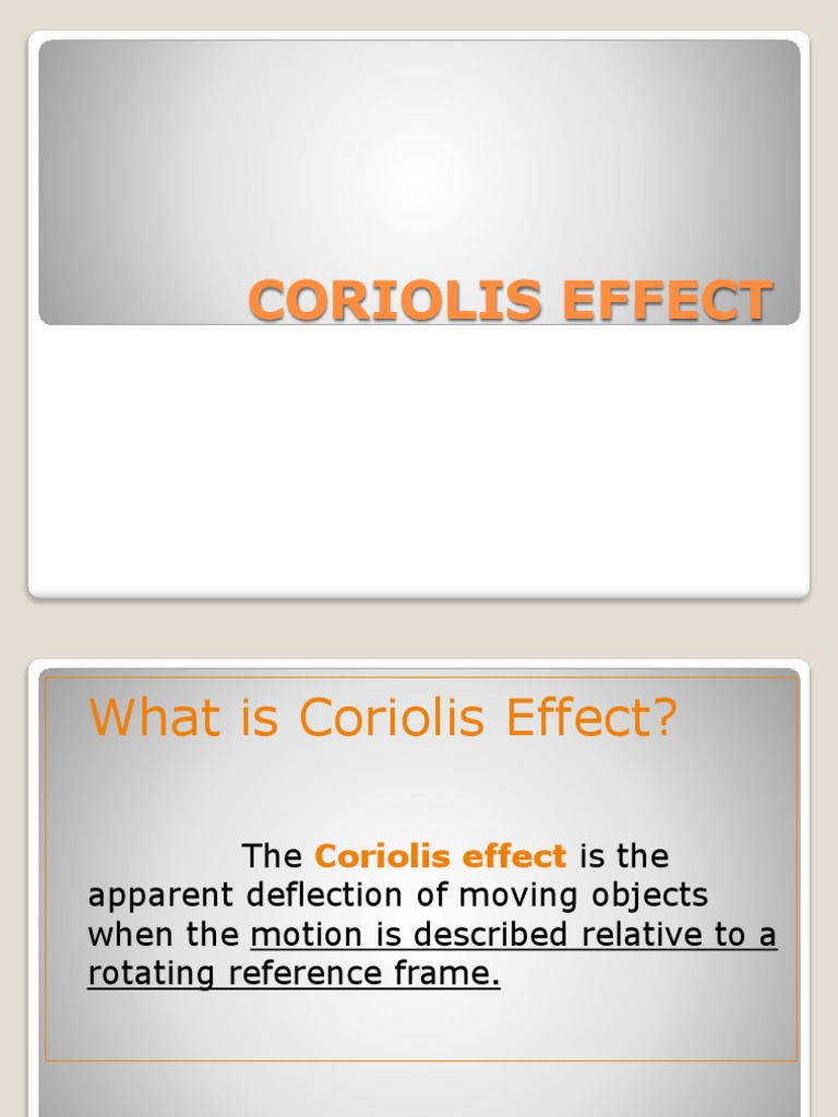 Coriolis Effect | PDF | Science & Mathematics