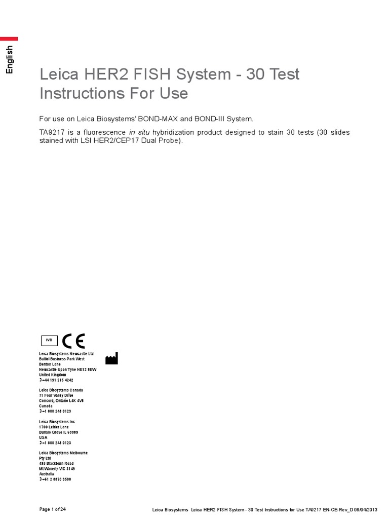 FISH Leica PDF | PDF | Fluorescence In Situ Hybridization | Biotechnology
