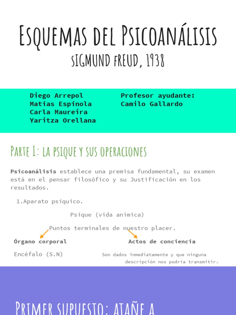 Esquemas Del Psicoanálisis Freud, 1938 | PDF | Carné de identidad | Libido