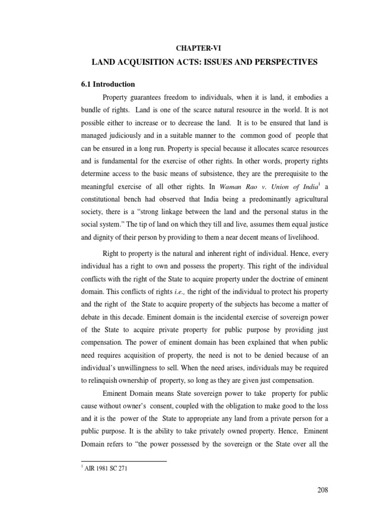 Land Acquisition Act PDF | PDF | Eminent Domain | U.S. State