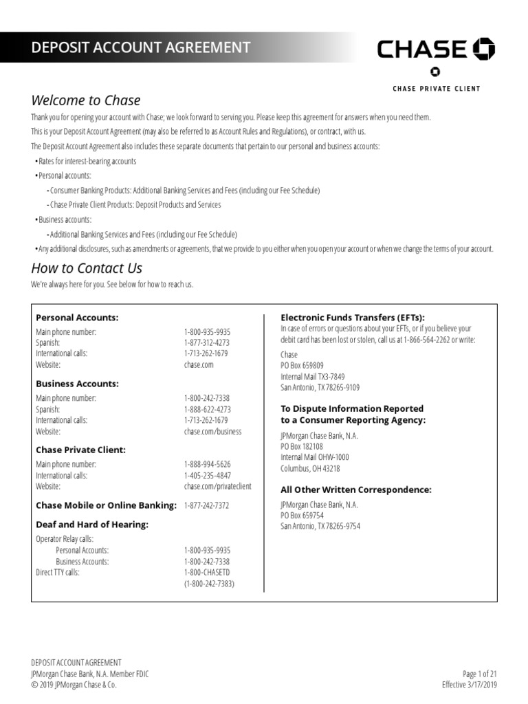 Deposit Account Agreement | PDF | Overdraft | Transaction Account