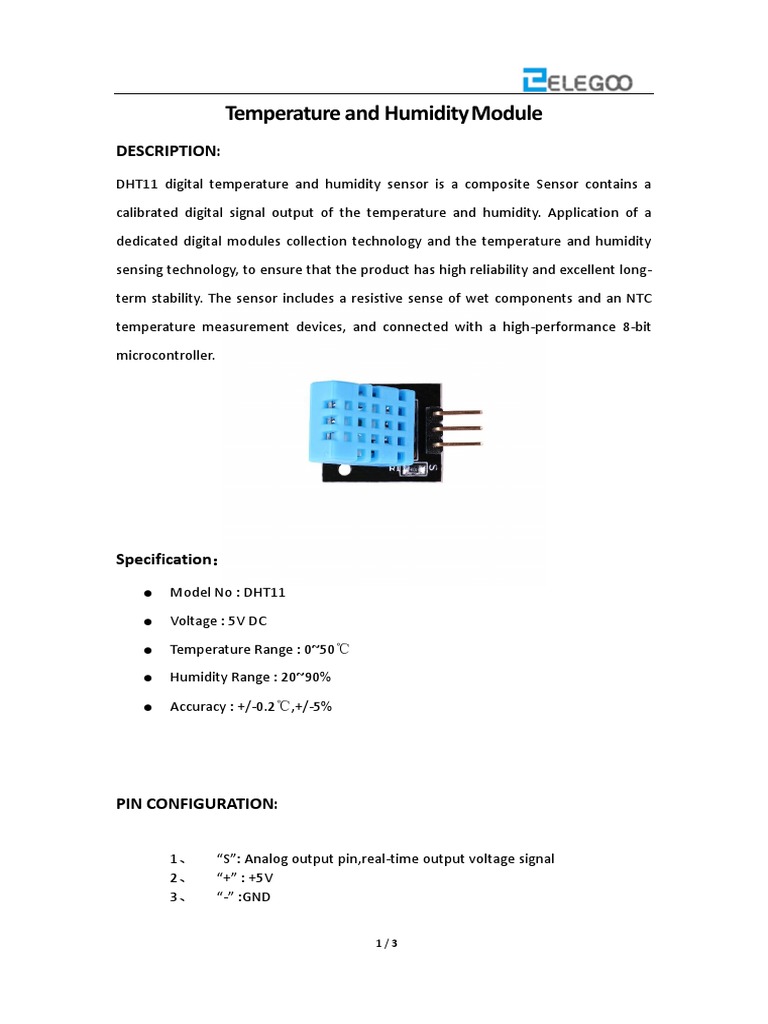 Temperature and Humidity Module