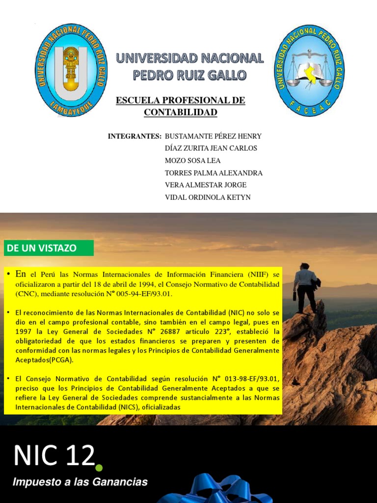 Diapositivas NIC 12 | PDF | normas internacionales de INFORMACION ...